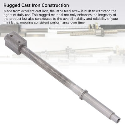 Crossed Slide Feed Screw Cast Iron Left Hand Thread Lathe Slide Screw ...