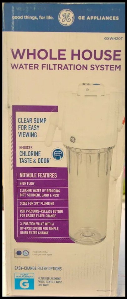 GE GXWH20T High Flow Whole House Water Filtration System Filter ...