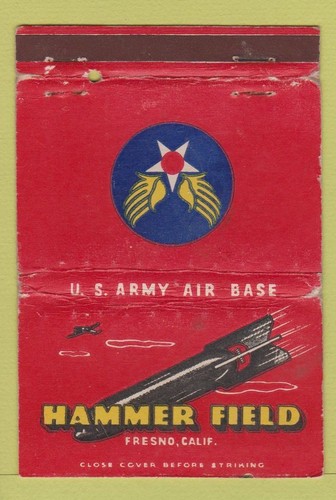 Matchbook Cover - Hammer Field Fresno CA US Army WEAR 40 Strike | eBay