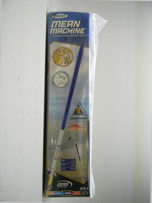 ESTES MEAN MACHINE FLYING MODEL ROCKET KIT plastic level 2 1295 EST1295 ...