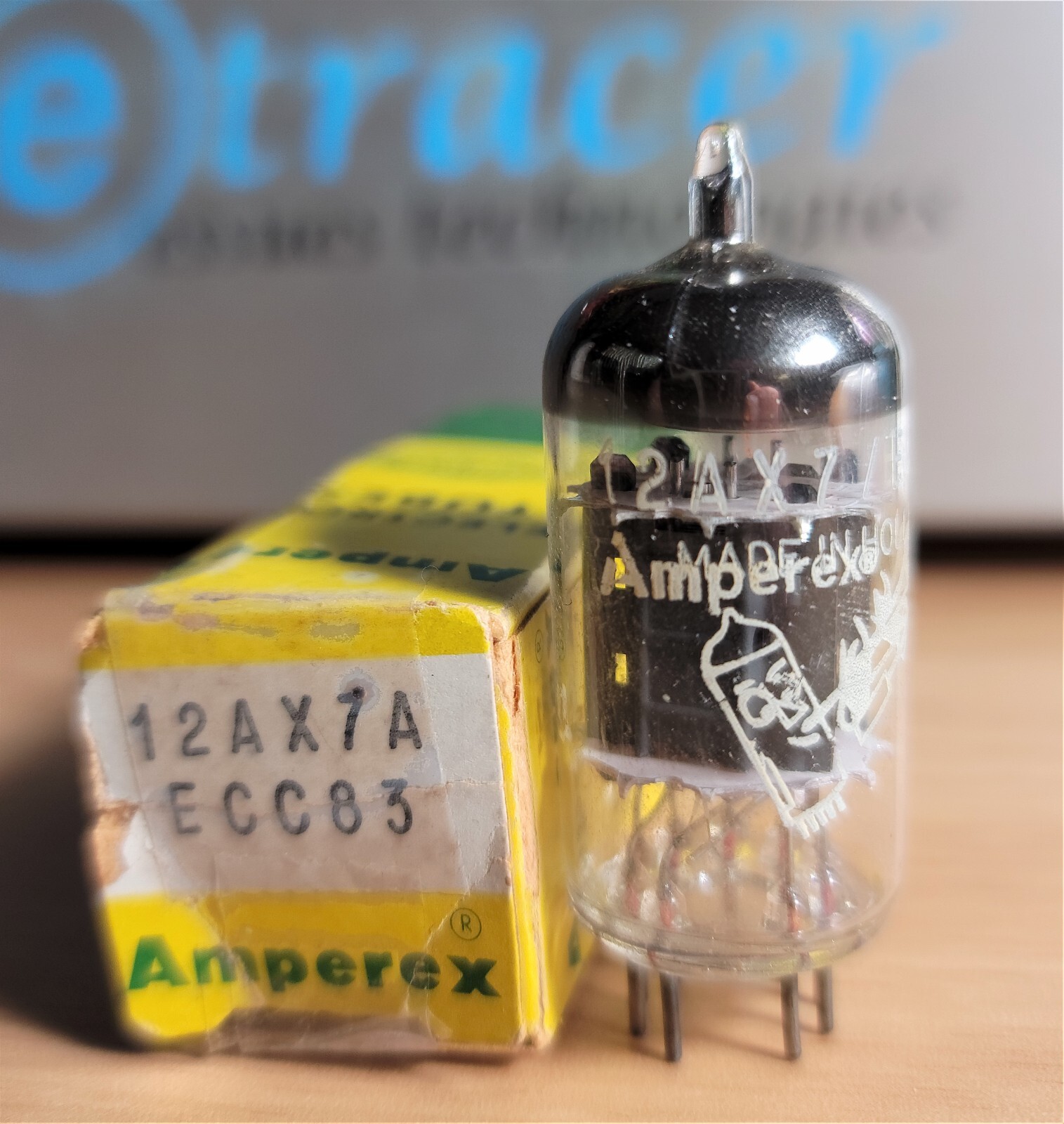 AMPEREX BUGLE BOY 12AX7 ECC83 GREY PLATE TUBE HOLLAND NOS NIB (#6 ...