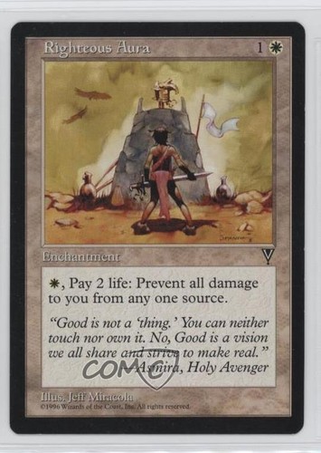1997 Magic: The Gathering - Visions Righteous Aura 2k3 | eBay