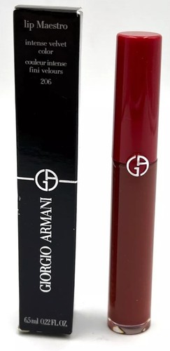 New in Box! Giorgio Armani Lip Maestro Intense Velvet Color ~206 Cedar ...