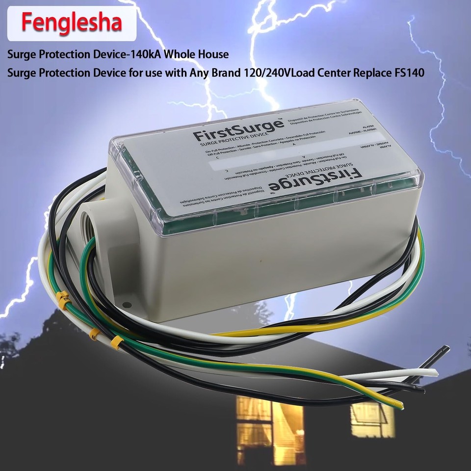 FS140 Surge Protection Device 140,000 Amps Whole House Surge Protection ...