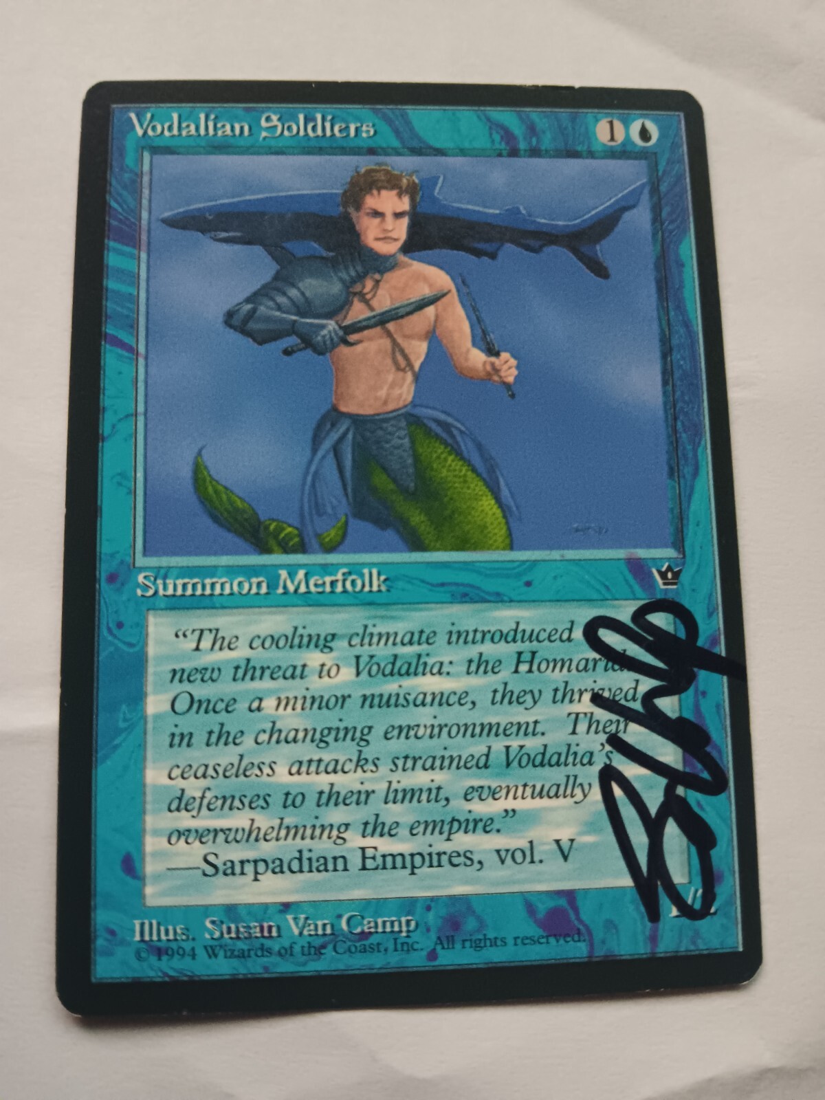 Vodalian Soldiers SIGNED Fallen Empires Susan VanCamp MTG Magic the ...