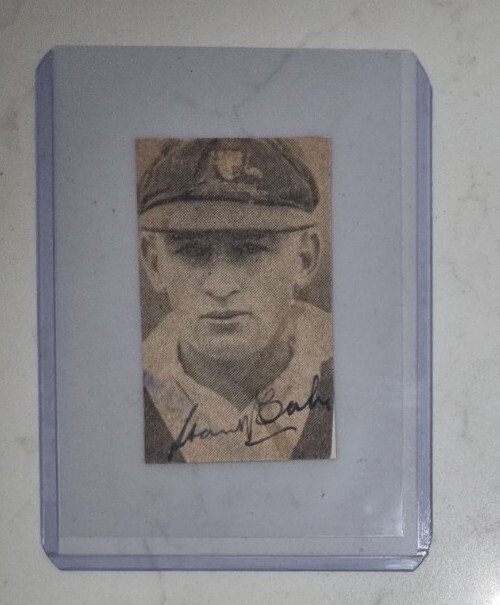 STAN MCCABE CRICKET SIGNED IN PERSON NEAT CUT ENGLAND ASHES AUSTRALIA ...