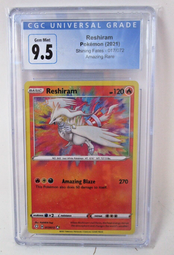 Reshiram Amazing Rare Shining Fates [CGC 10/9.5] 017/072 Pokemon 2021 ...