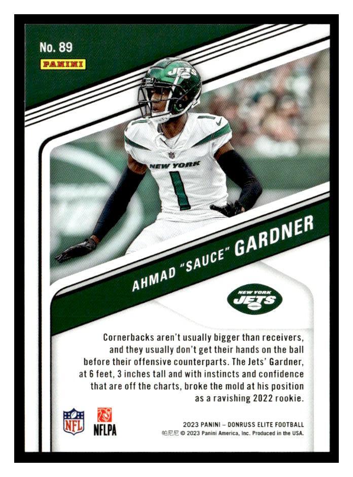 2023 Donruss Elite #89 Ahmad "Sauce" Gardner Status Sparkle #/299 | eBay