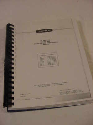 Manuals & Books - Analyzer Model