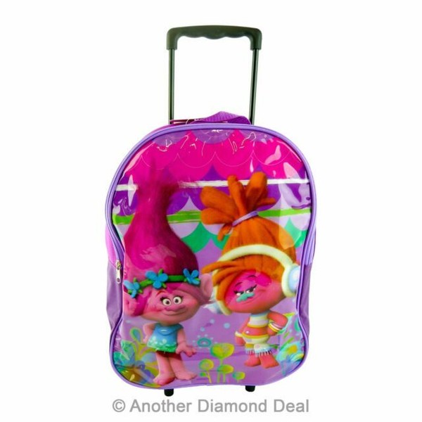 Trolls Deluxe Trolley Backpack Cabin Bag Kids Children Suitcase for ...