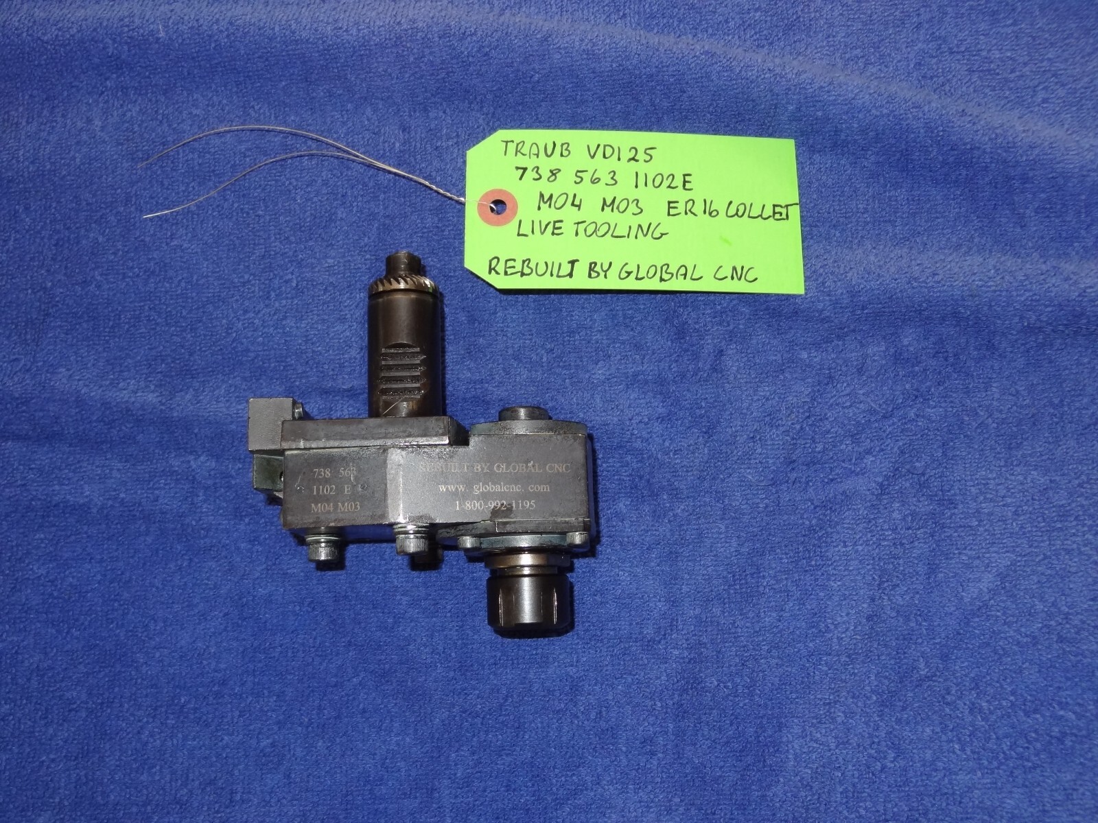 TRAUB VDI 25 LIVE TOOLING 738 563 1102 E MO4 MO3 ER16 (REBUILT BY ...