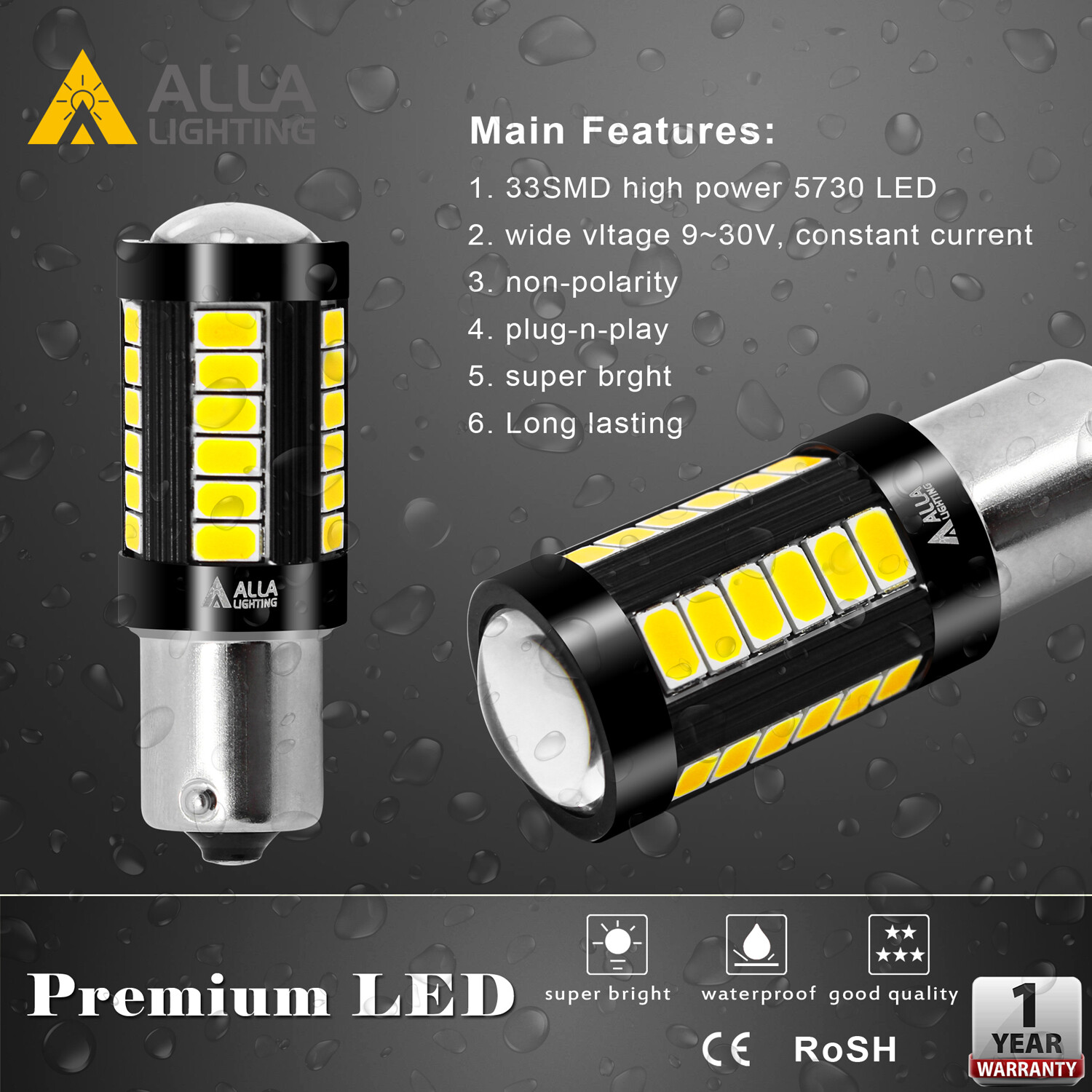 Strobe LED 1156 Back Up Light Bulb|Brake Light Bulb|Center High Stop ...