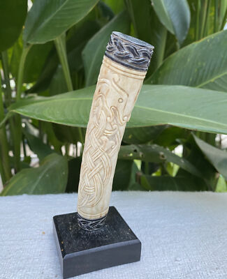 Celtic tribal Design Antler Knife Handle, Moose Handle, Carved Knife ...