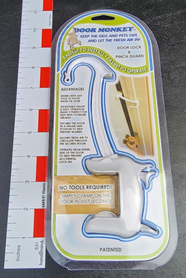 Door Monkey Child Proof Door Lock Pinch Guard Easy To Install Operate ...