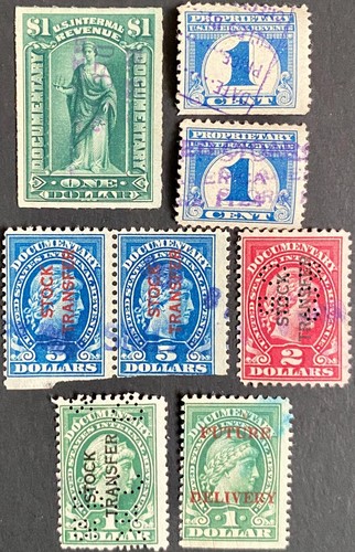 Various Revenue Stamps (US R173 RB65 RC25 RD13 RD16 RD30), Used, FREE Shipping! | eBay