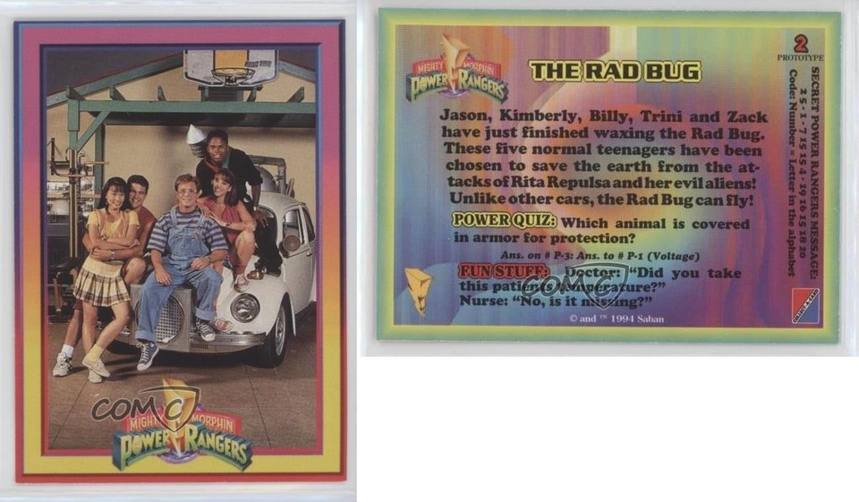 1994 Collect-A-Card Mighty Morphin Power Rangers Series 1 Promos The ...