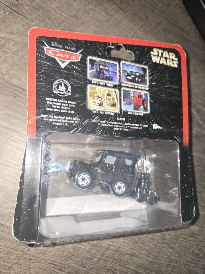 DISNEY PIXAR CARS STAR WARS SARGE AS EMPEROR PALPATINE W CONE DROID ...