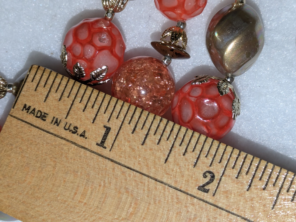 WONDERFUL VINTAGE TRI STRAND BEADED NECKLACE & CLIP CLUSTER EARRINGS ...
