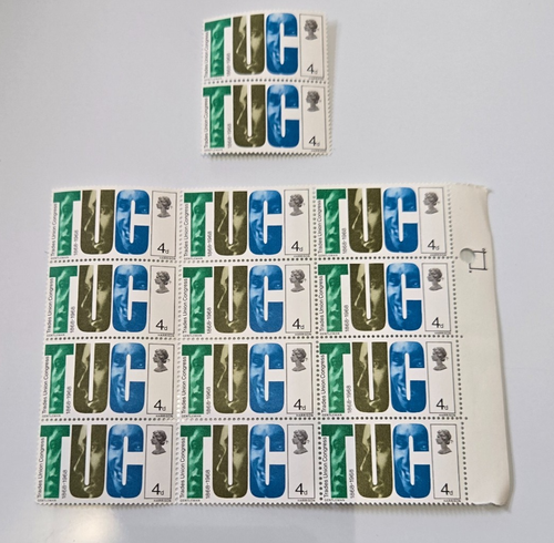 Trades Union Congress 1968 4d Postage Stamp Great Britain 14 Stamps ...