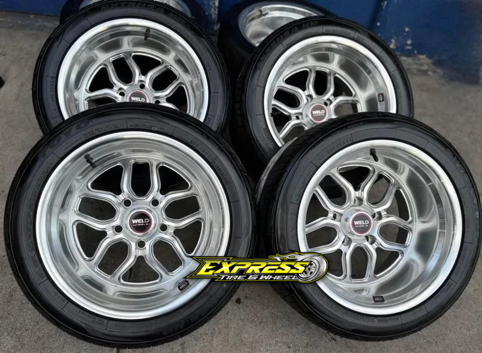 17x11 WELD LAGUNA S114 GLOSS MACHINED WHEELS RIMS TIRES CHEVY GMC OBS ...