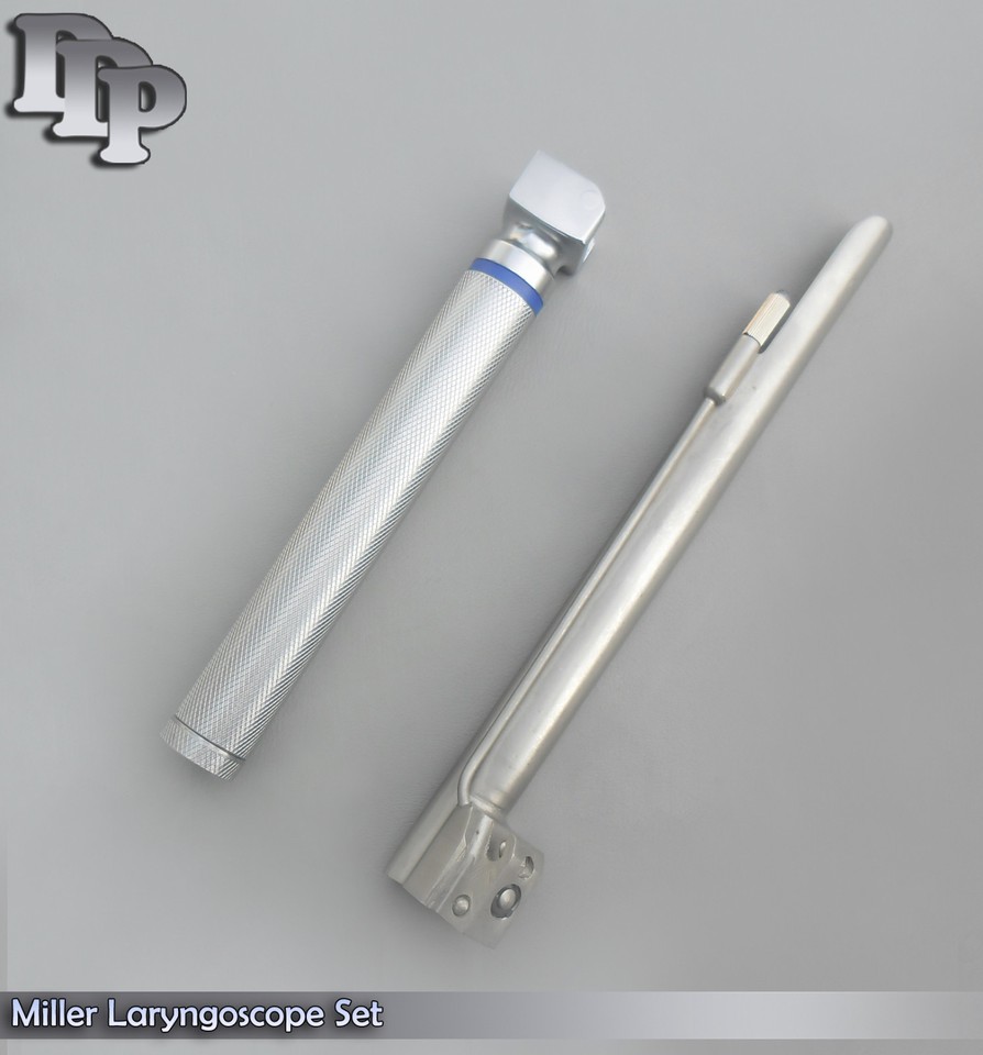 LARYNGOSCOPE SMALL HANDLE AA + MILLER BLADE #3 ENT INTUBATION ...