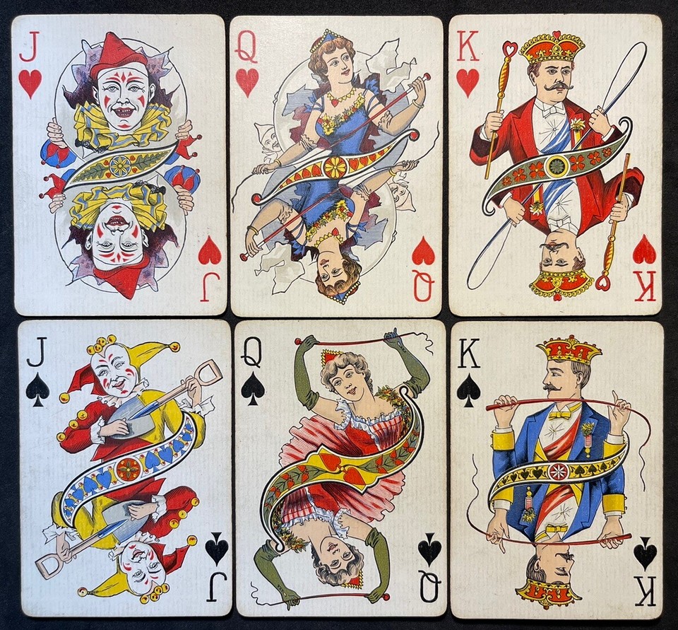 1896 USPCC American Original Antique Playing Cards Poker 52/52 Historic ...