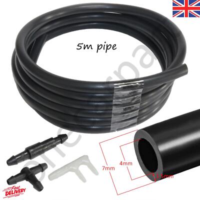 5M Car Windscreen Wiper Washer Jet Pipe Hose Nozzle Pump Tube F T I ...