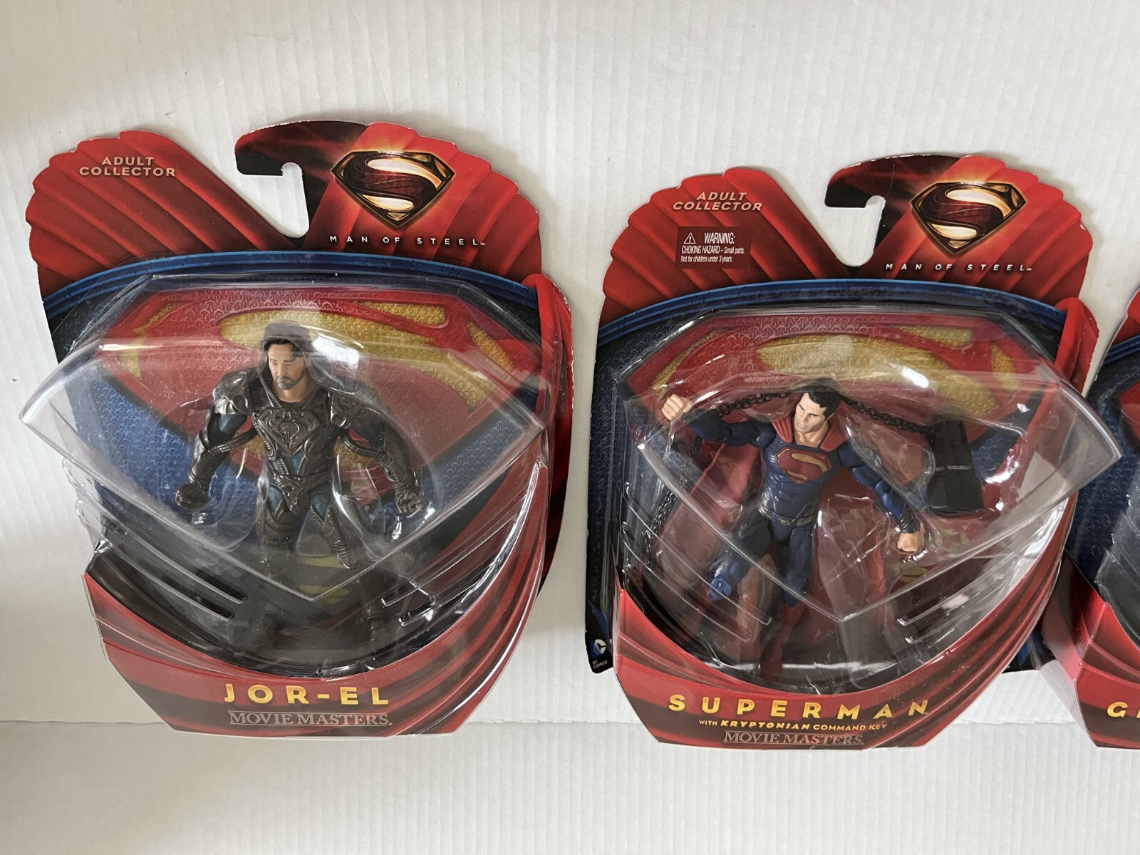 MATTEL DC CLASSIC MOVIE MASTERS MAN OF STEEL 6" 3 FIGURE LOT SUPERMAN ...