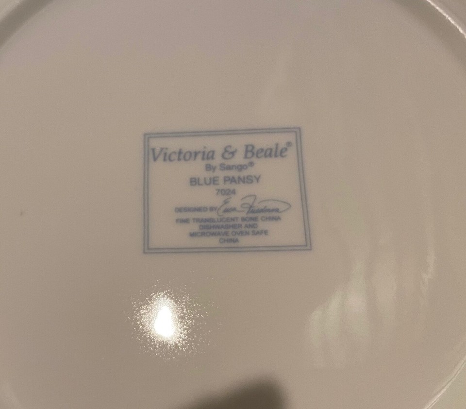 Victoria & Beale Blue Pansy Dinner Plate(s) #7024 | eBay