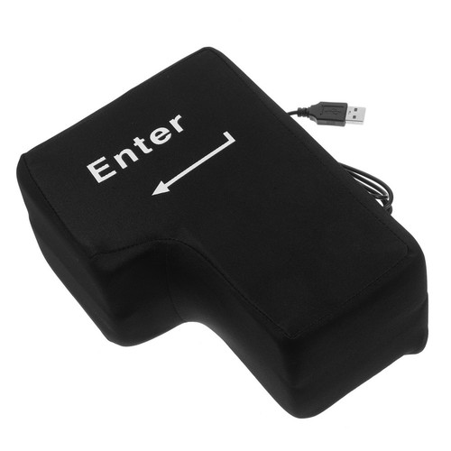 USB Stress Relief Office Gadget Pillow for Back Pain Big Key Button ...