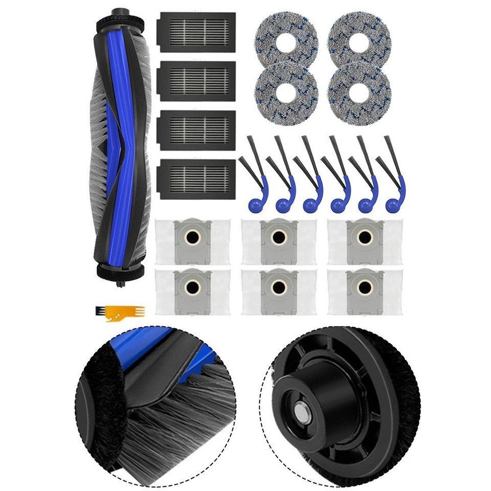 Replacement Brushes Main Side Brush Microfiber Mop Cloth Sealed Dust ...