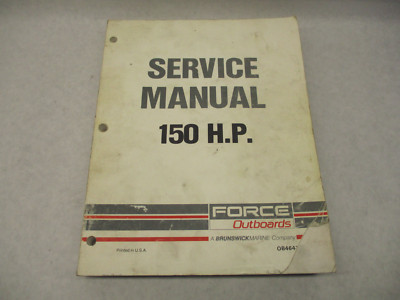 OB4643 Outboard Service Repair Manual for Force 150 HP 1989-91 A Models ...