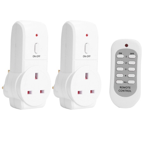 2pcs UK Plug Wireless Remote Control Smart Socket Electrical Outlet ...
