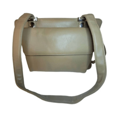 Koltov Collections Beige Organized Handbag Faux Leather Double Handles ...