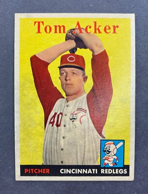 1958 Topps #149 Tom Acker (Cincinnati Redlegs) CENTERED! (A) | eBay