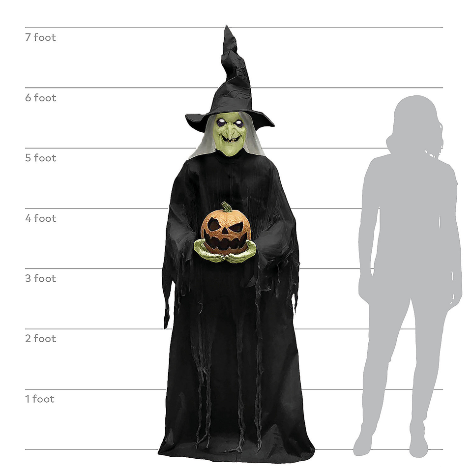 7' Ghost Witch Animated Prop - Joe-Anne Company Intl. Inc. | eBay