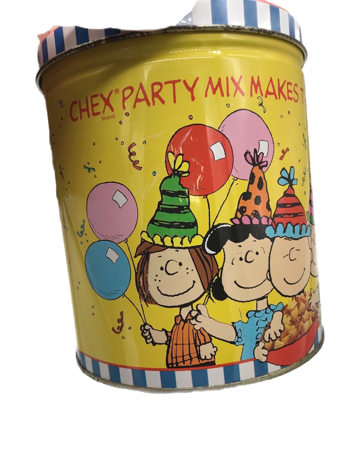 Vintage 1990 Chex Party Mix & Peanuts Metal Tin Charlie Brown Gang | eBay