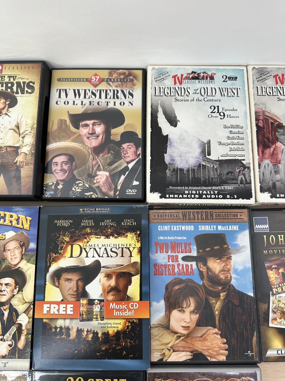 HUGE Western Movie & TV Series DVD Lot 1 John Wayne, Clint Eastwood, Roy Rogers | eBay