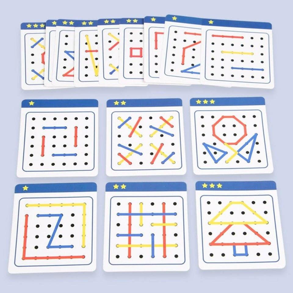 Wooden Rope Threading Games Montessori Thinking Training Board | eBay ...