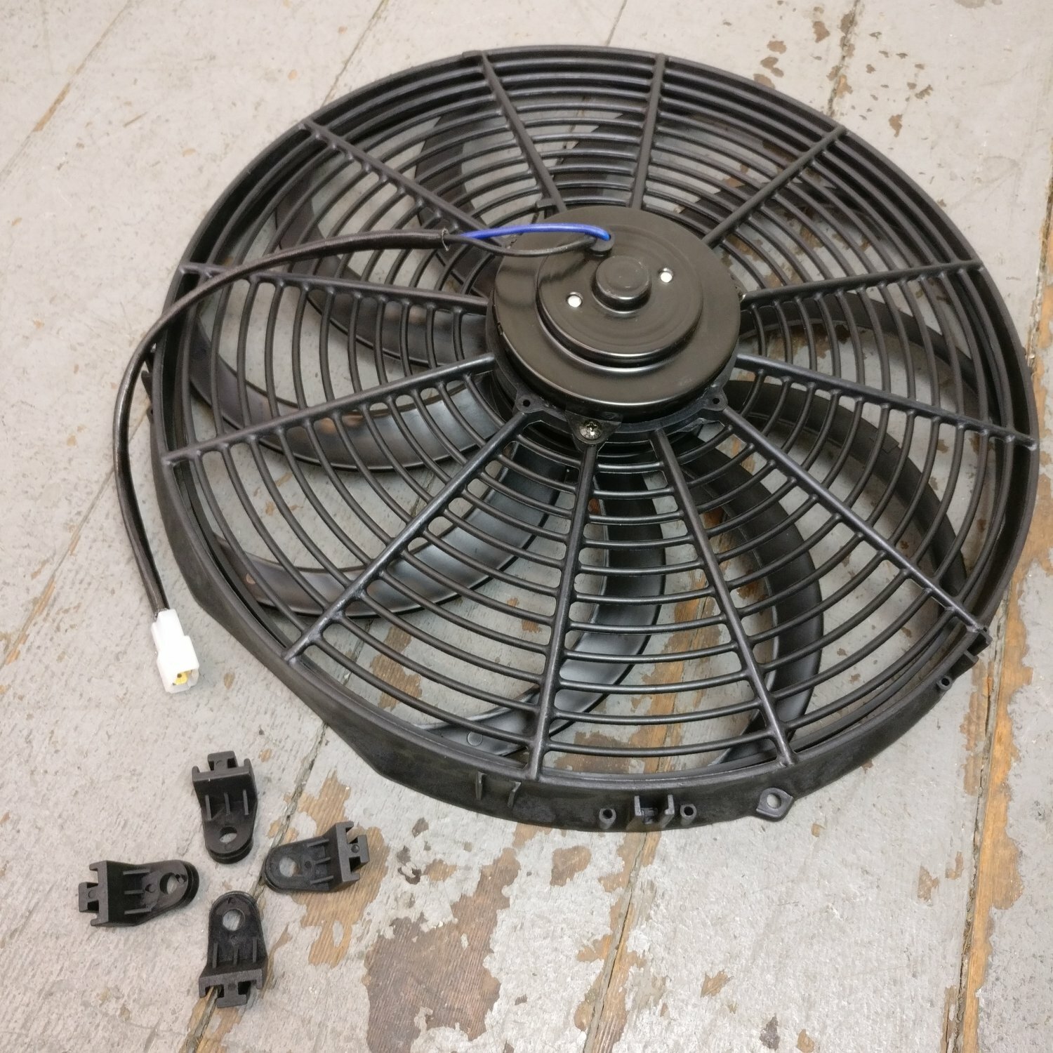 1965 D100 Series 16 Inch Super Duty Radiator Fan 12v fast aeroline ...