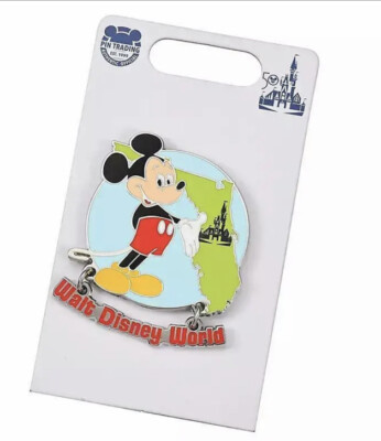 Disney Parks Walt Disney World Mickey Mouse Florida Map Dangle Trading ...