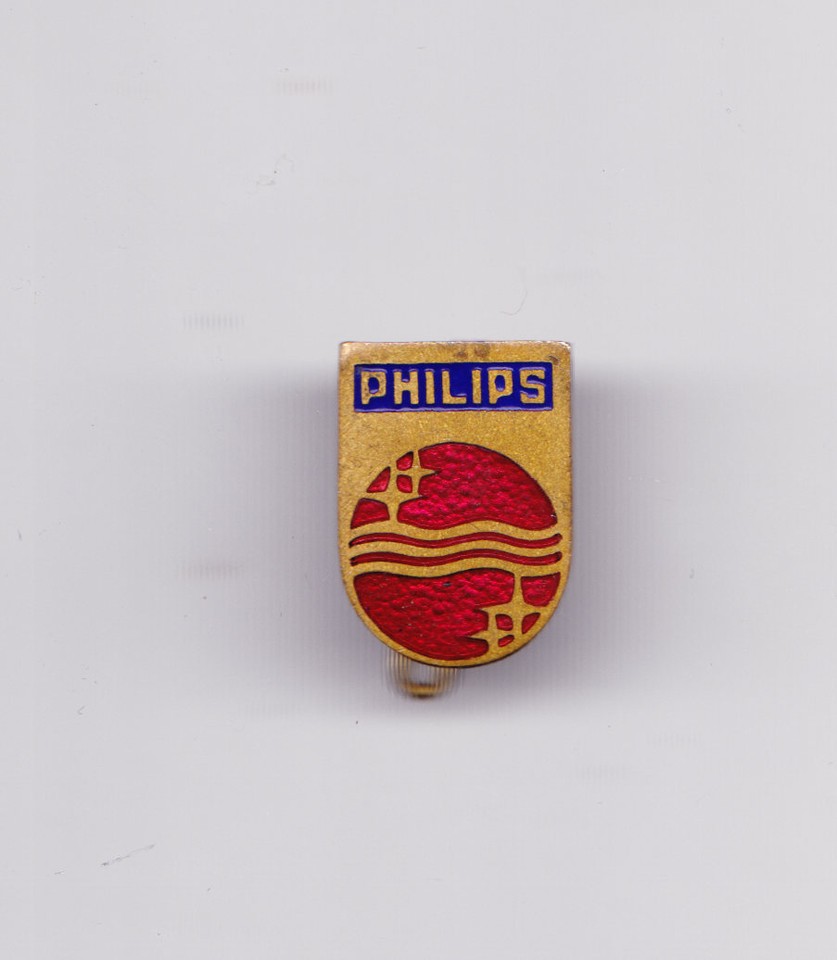 Vintage PHILIPS RADIO TELEVISION LOGO stick pin badge brooch 1960s ...