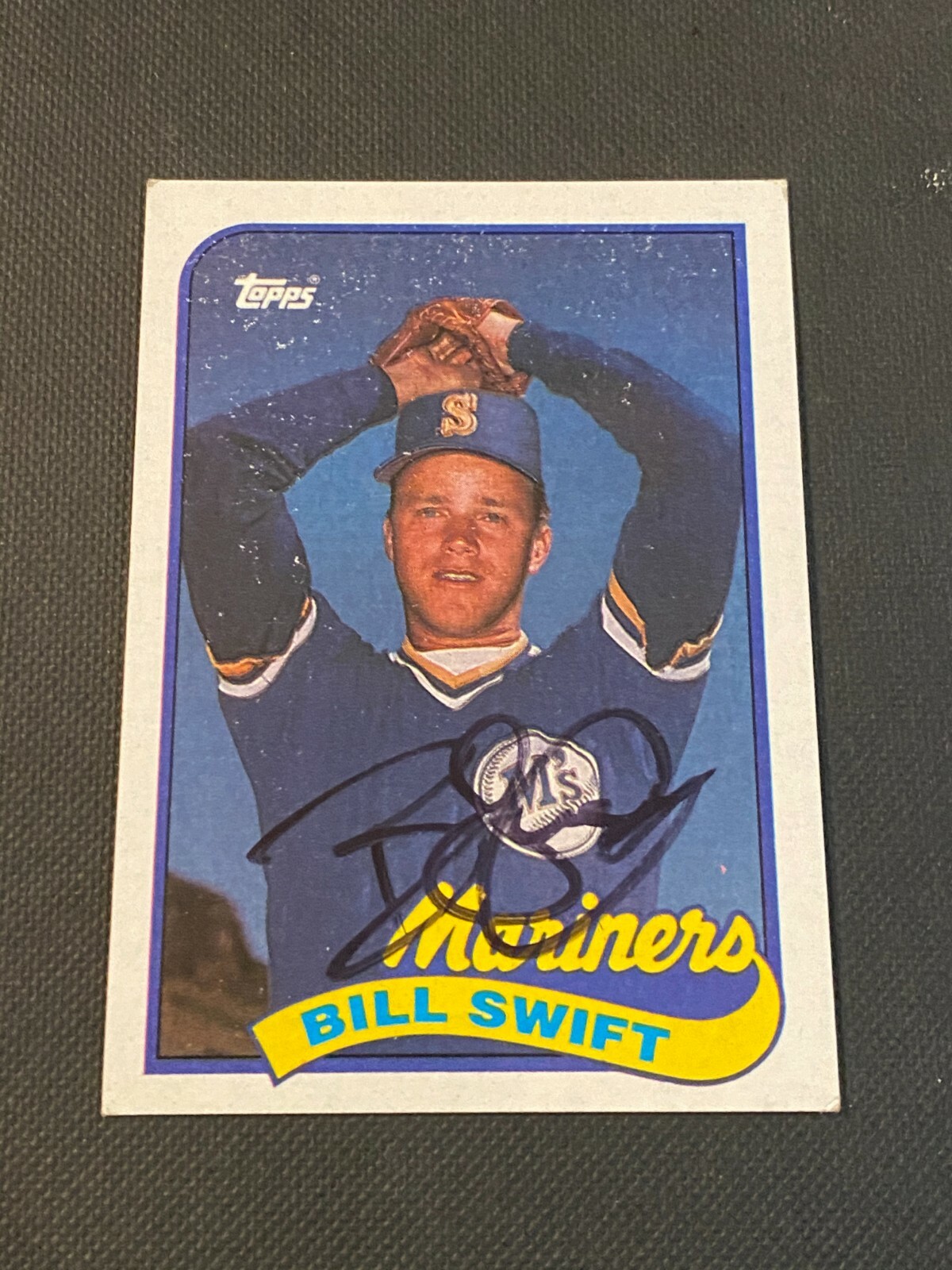 Bill Swift Signed 1989 Topps Card Auto Seattle Mariners Autograph ...