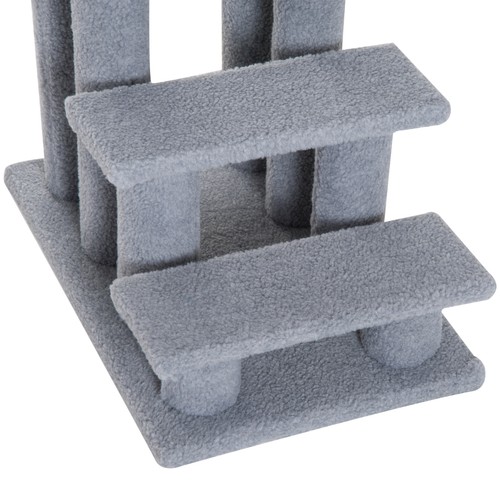 24'' Cat Tree 4-Step Stairway Perch Scratcher Pet Steps Stairs Dog Ramp ...