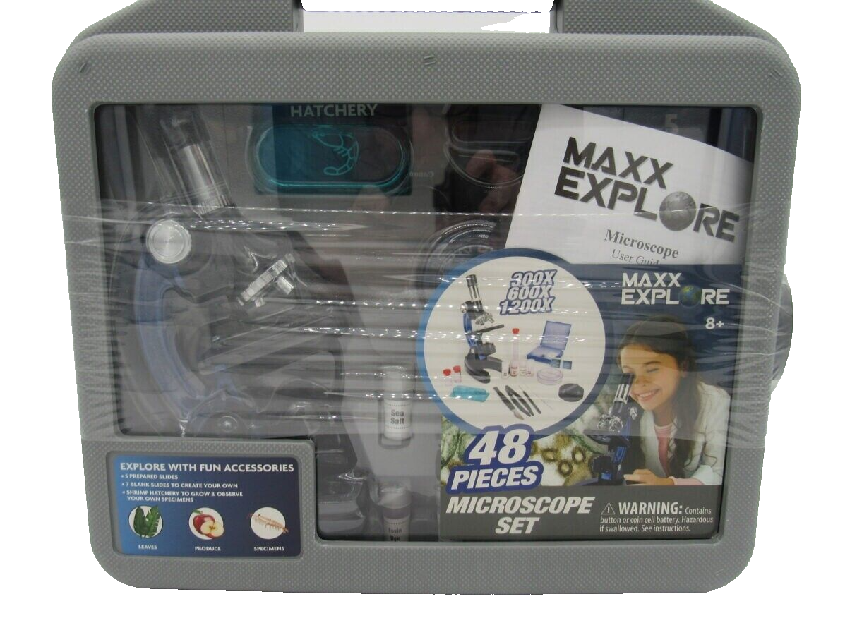 Maxx Explore 48 Piece Microscope Set Kit with Carrying Case | eBay