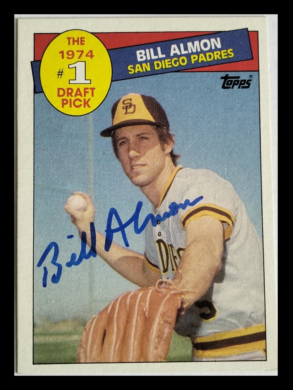 134.BASEBALL PLAYER SAN DIEGO PADRES BILL ALMON SIGNED COLOURED PHOTO 2 ...