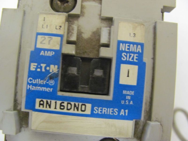 CUTLER-HAMMER AN16DNO STARTER NEMA SIZE1 27A 3POLE 120V USED | eBay