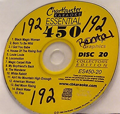 450-20 ESSENTIAL CHARTBUSTER KARAOKE CDG DISC | eBay