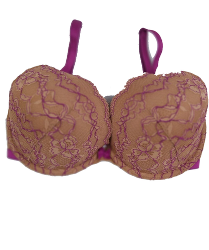 Brand New Ex Store Lace Underwired Padded Plunge Bra 32A Amber | eBay UK