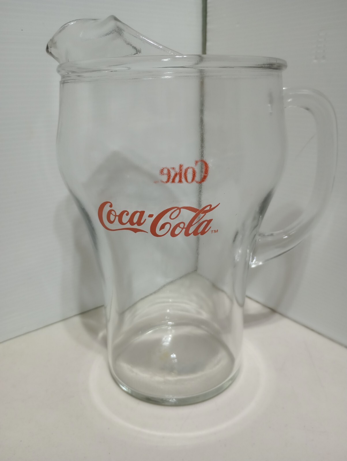 Vintage Coke Cola Glass Pitcher with Red Letters | eBay